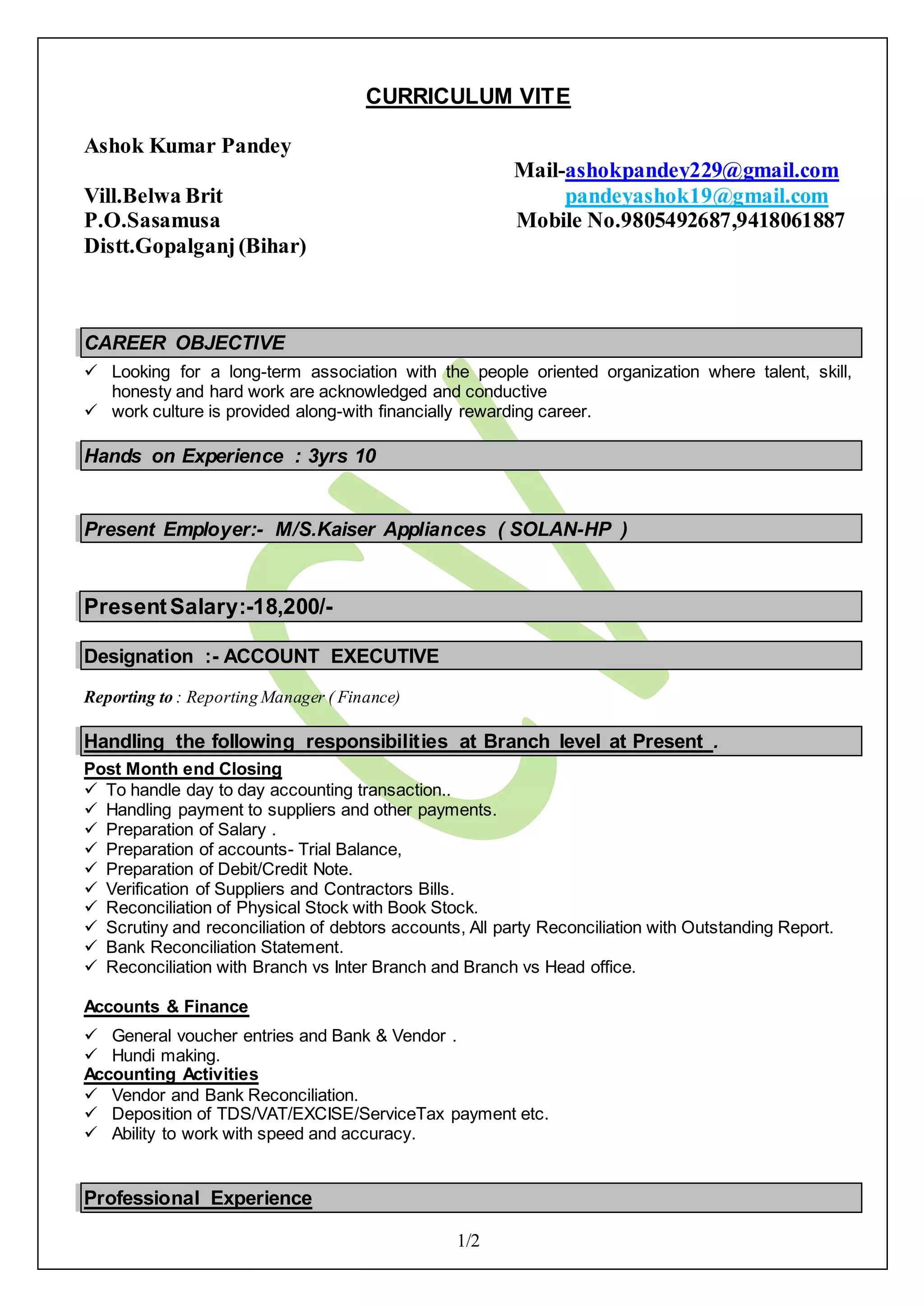 Ashok resume OKo | DOCX