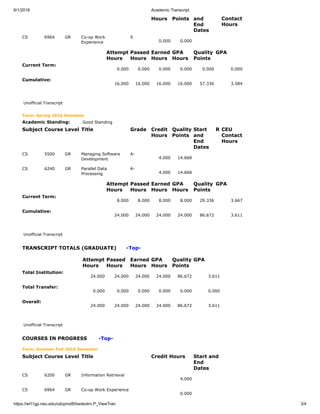 Academic Transcript | PDF