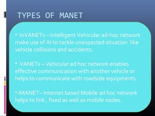 MOBILE Ad-Hoc NETWORK (MANET) | PPT