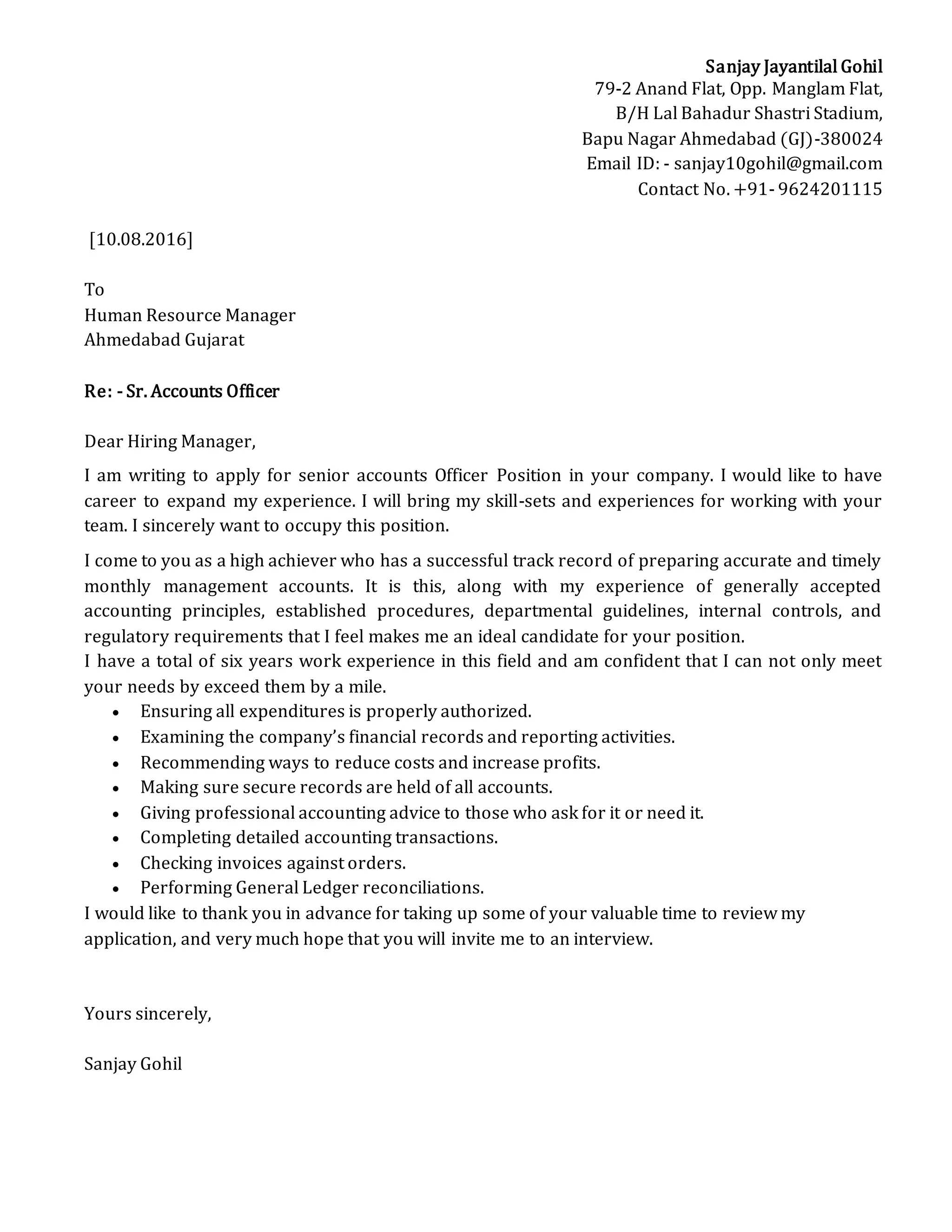 Sanjay Gohil Presentation | DOCX