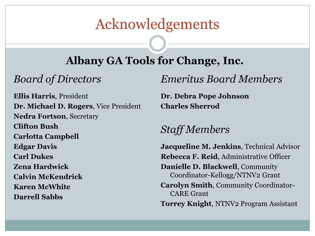 NTNV2 APHA Presentation Final | PPT