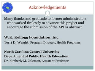 NTNV2 APHA Presentation Final | PPT