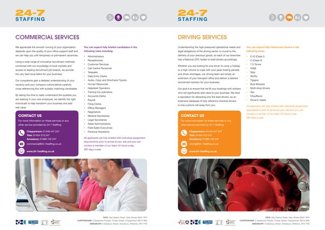 24-7 Staffing Brochure | PDF | Human Resources | Business