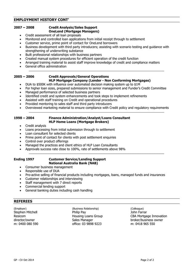 Porter G cv credit | PDF