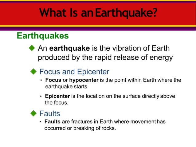 Earthquakes: Introduction and Evaluation | PPTX
