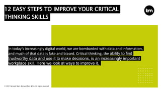 13 Easy Steps To Improve Your Critical Thinking Skills | PPT