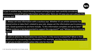 13 Easy Steps To Improve Your Critical Thinking Skills | PPT