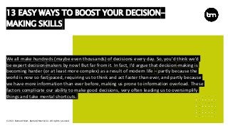 13 Easy Ways To Boost Your Decision-Making Skills | PPT