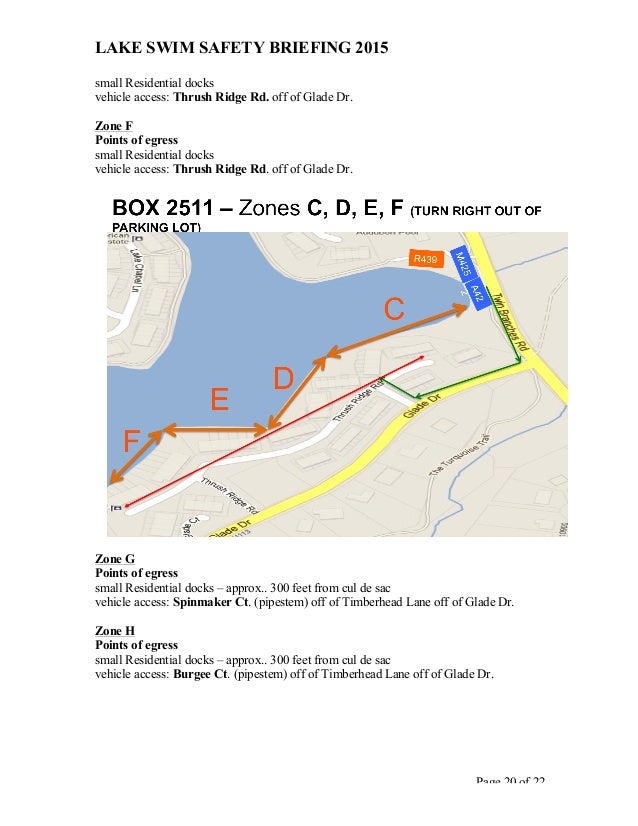 Combined Lake Swim 2015 Safety Plan