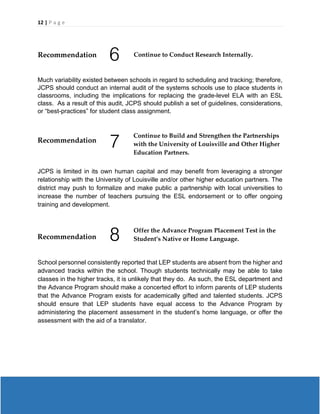 JCPS Summary Report | PDF