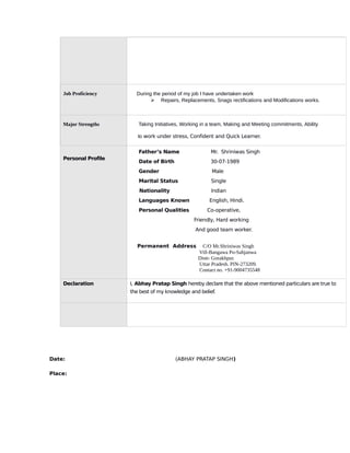 IRESUME PDF FORMET LATEST