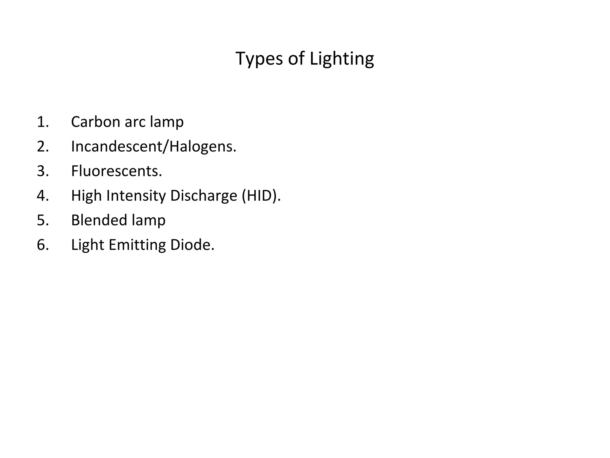 ELECTRICAL LAMPS AND THEIR TYPES | PPT | Home Appliances | Home & Garden