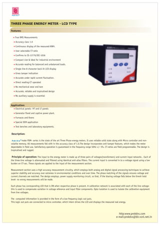Energy meters | Energy meter | | PDF