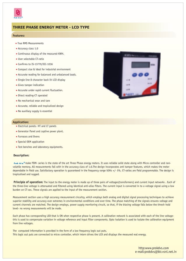 Energy meters | Energy meter | | PDF