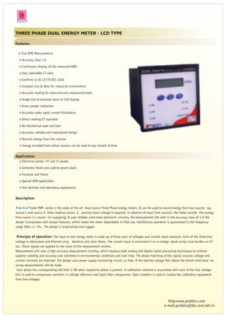 Energy meters | Energy meter | | PDF