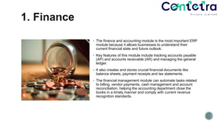 13 ERP Modules and Their Features | PPTX