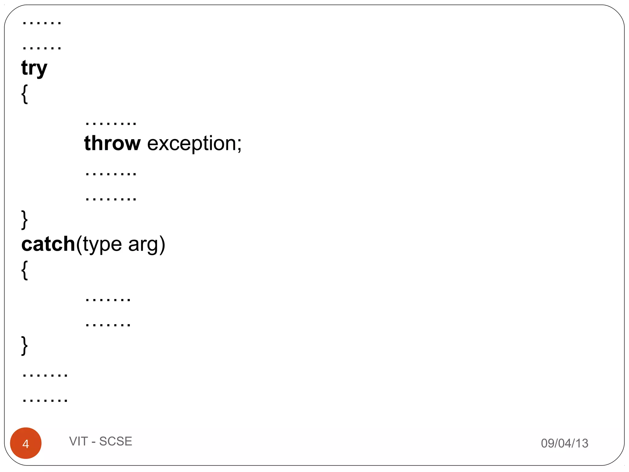 13 exception handling | PPT