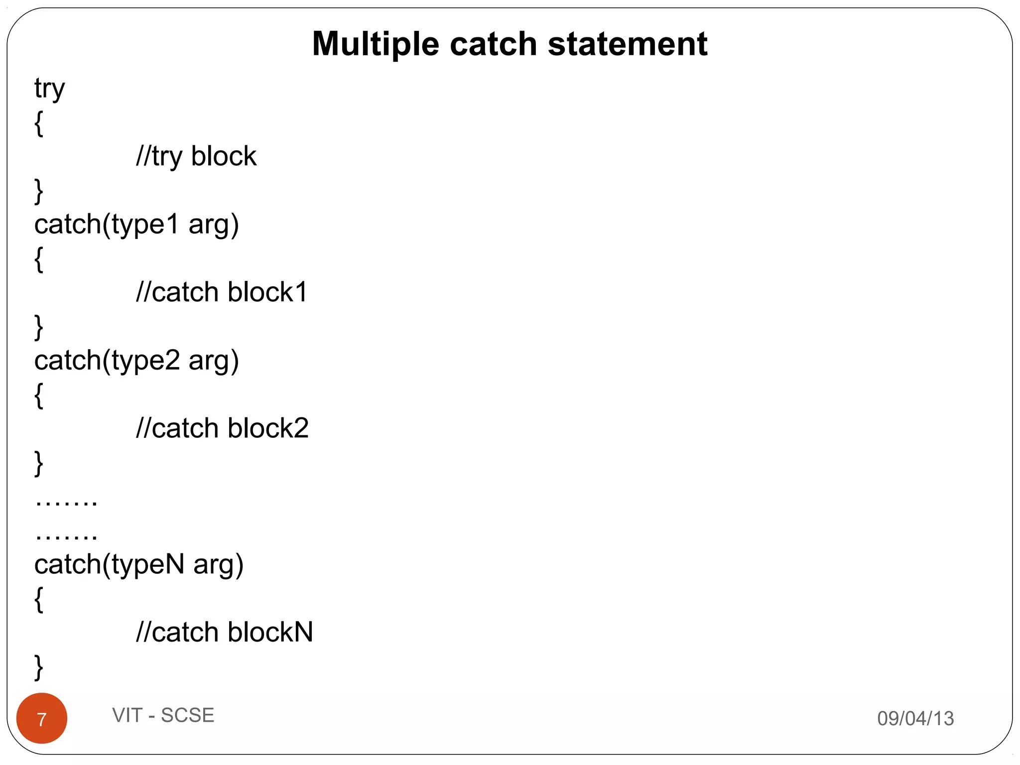 13 exception handling | PPT