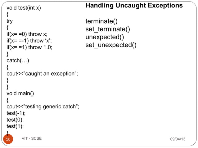 13 exception handling | PPT