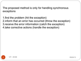 13 exception handling | PPT