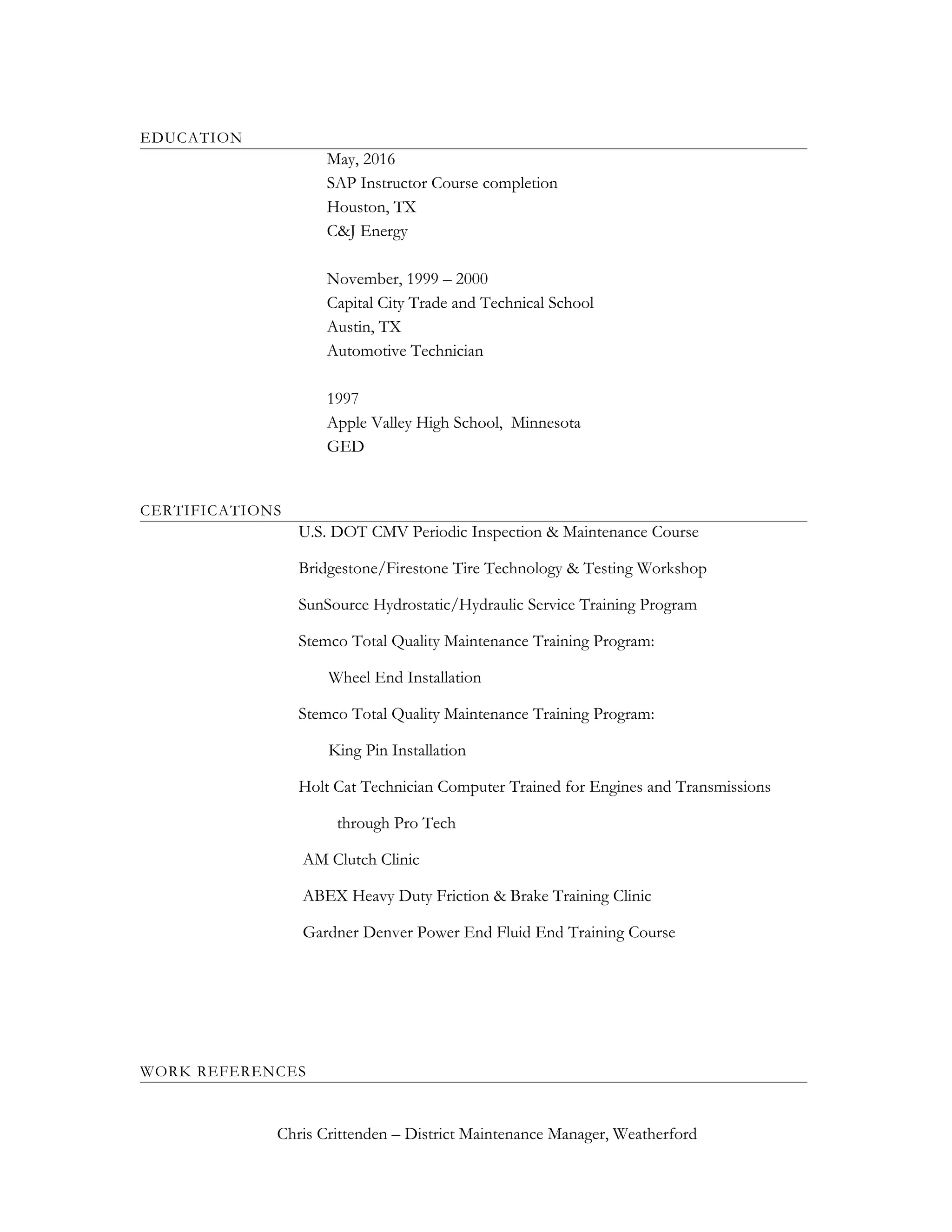 William McCarten resume | DOC