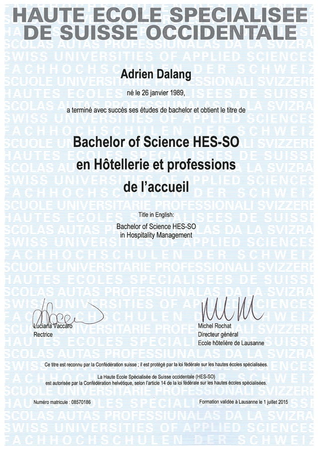 Bachelor of Science HES-SO | PDF