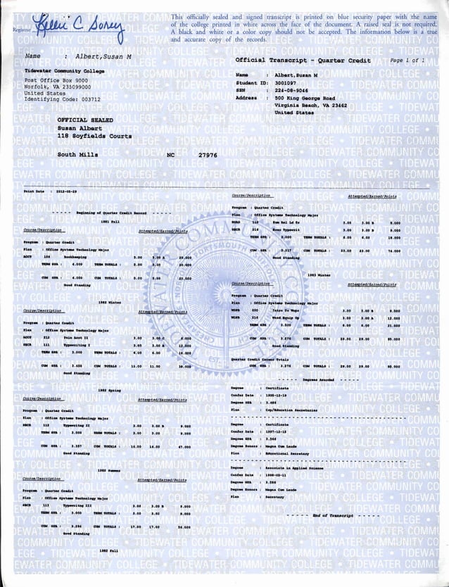 TCC Transcripts | PDF