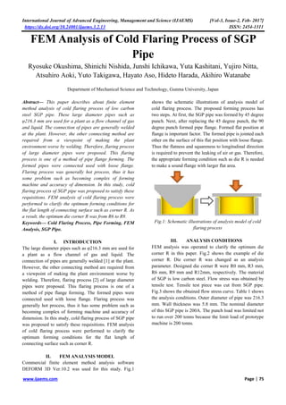 fem analysis of cold flaring process of sgp pipe | PDF