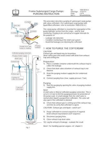13 Framo Submerged Cargo Pump Purging Routine | PDF