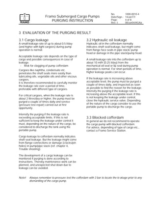 13 Framo Submerged Cargo Pump Purging Routine | PDF