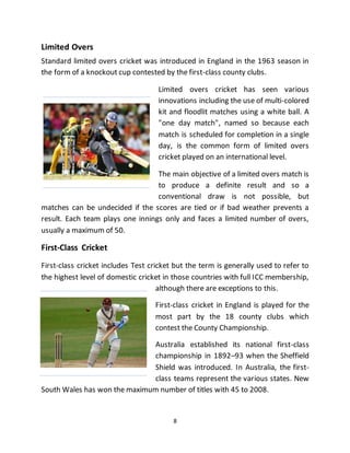 Cricket | DOCX