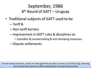 13 GATT, WTO.pptx | Economy | Business and Finance