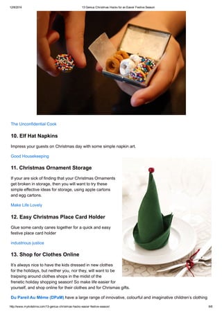 13 genius Christmas Hacks for an easier festive season | PDF