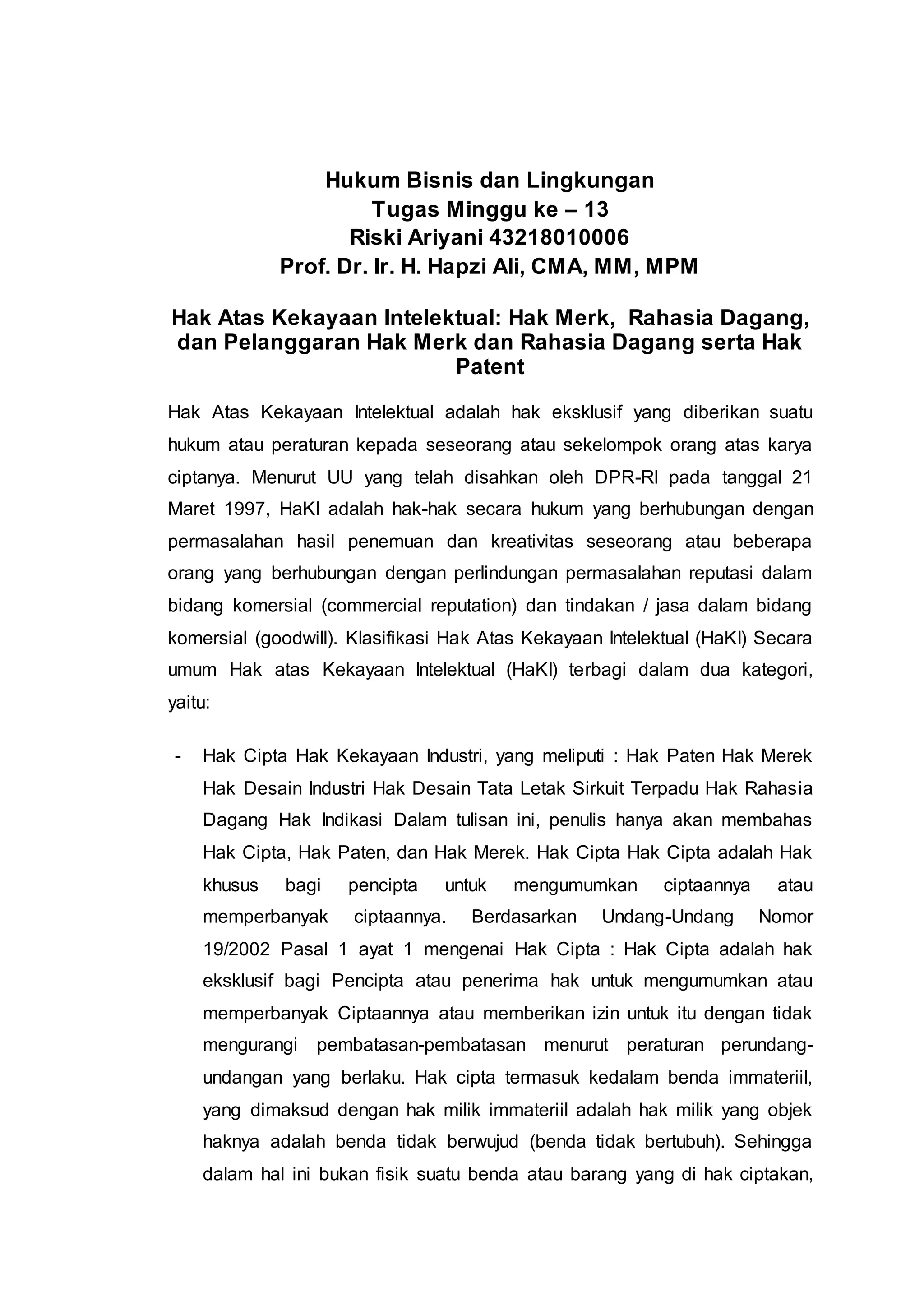 13, hbl, riski ariyani, hapzi ali, umb,2019 | PDF