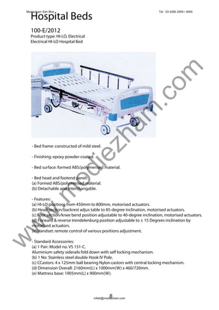Hospital equipment catalogue | PDF