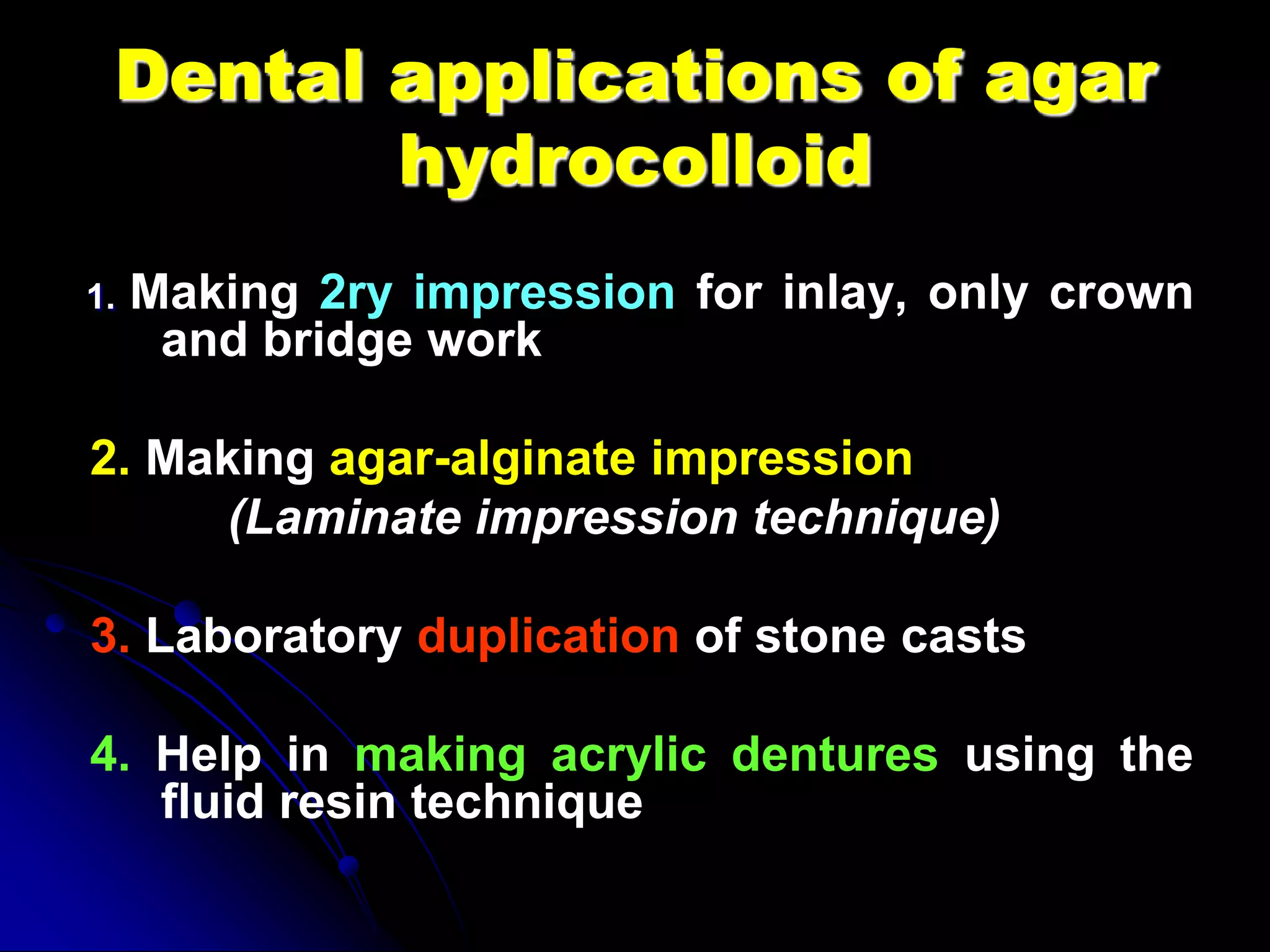 hydrocolloids impression dental material | PPT