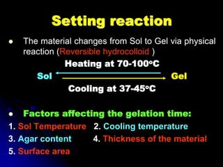 hydrocolloids impression dental material | PPT