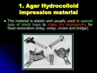 hydrocolloids impression dental material | PPT