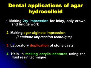 hydrocolloids impression dental material | PPT