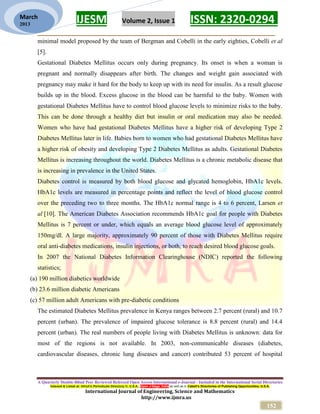 Mathematical Model for Drug Therapy in Patients With Diabetes Mellitus ...