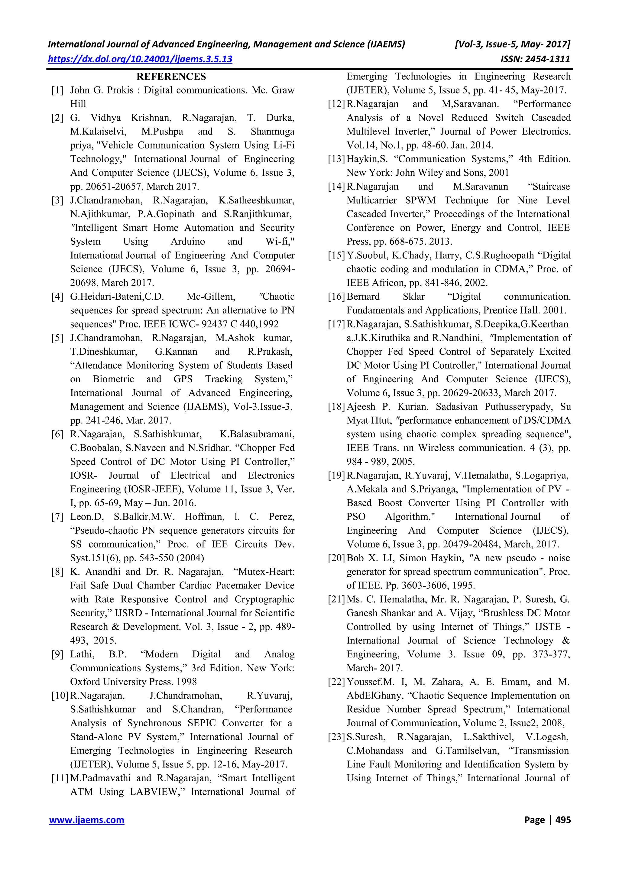 Implementation Of Direct Sequence Spread Spectrum Communication System Using Fpga Pdf