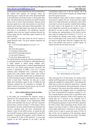 Implementation of Direct Sequence Spread Spectrum Communication System Using FPGA | PDF