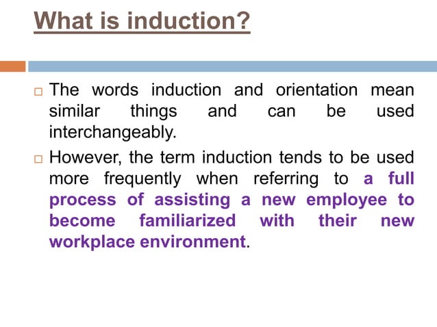 INDUCTION.pptx | Resume Writing and Advice | Job Search