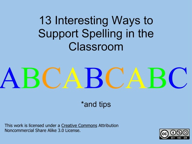 13 interesting ways to Support Spelling in the Classroom | PPT | Board ...
