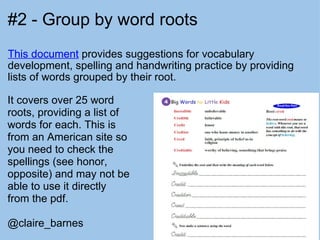 13 interesting ways to Support Spelling in the Classroom | PPT