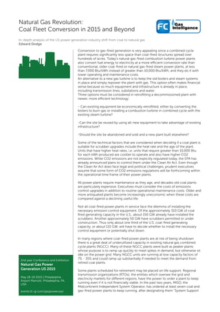 Report: Natural Gas Revolution - Coal Fleet Conversion in 2015 and Beyond | PDF
