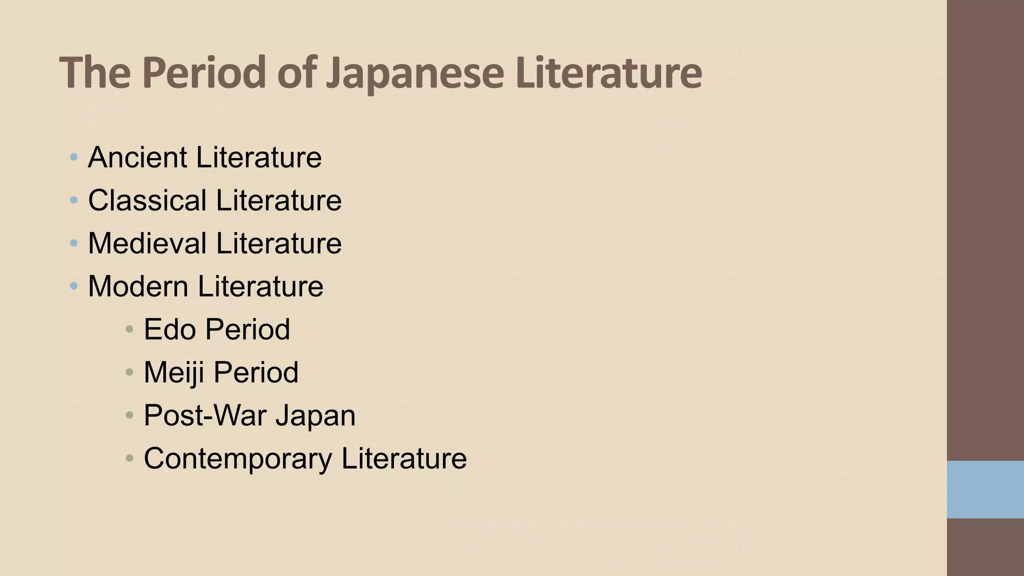 Japanese Literature | PPTX