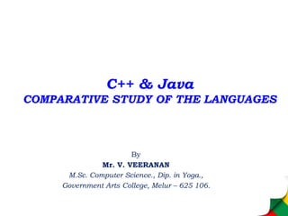 Java & C++ Comparative Study of the Languages | PPT | Programming Languages | Computing