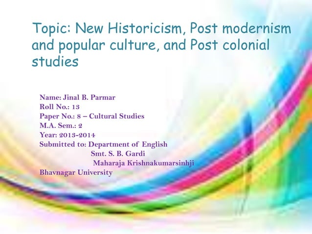 paper no-8 cultural studies "new historicism ,post modernism and ...
