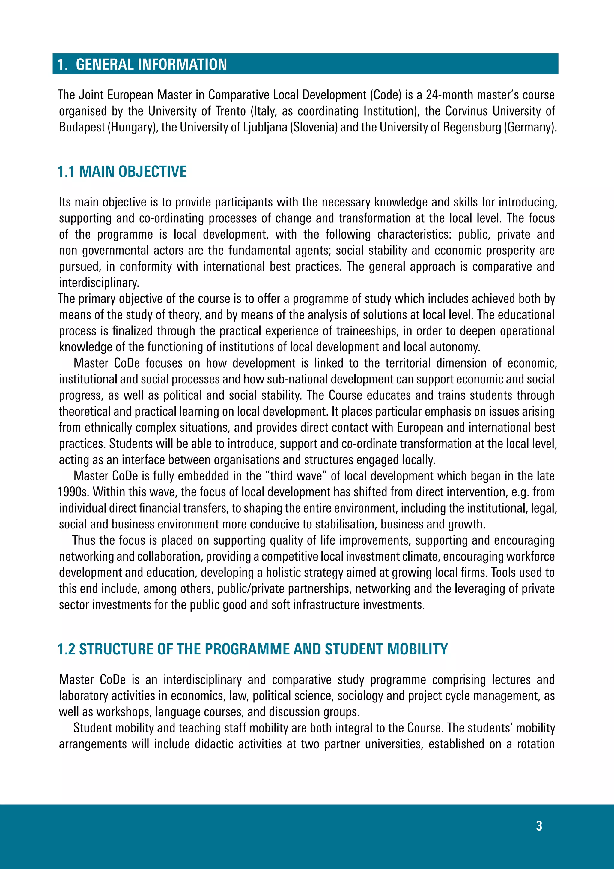 13 joint european master in comparative local development | PDF